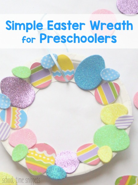 Paper Plate Easter Wreath [Kid Craft] | School Time Snippets