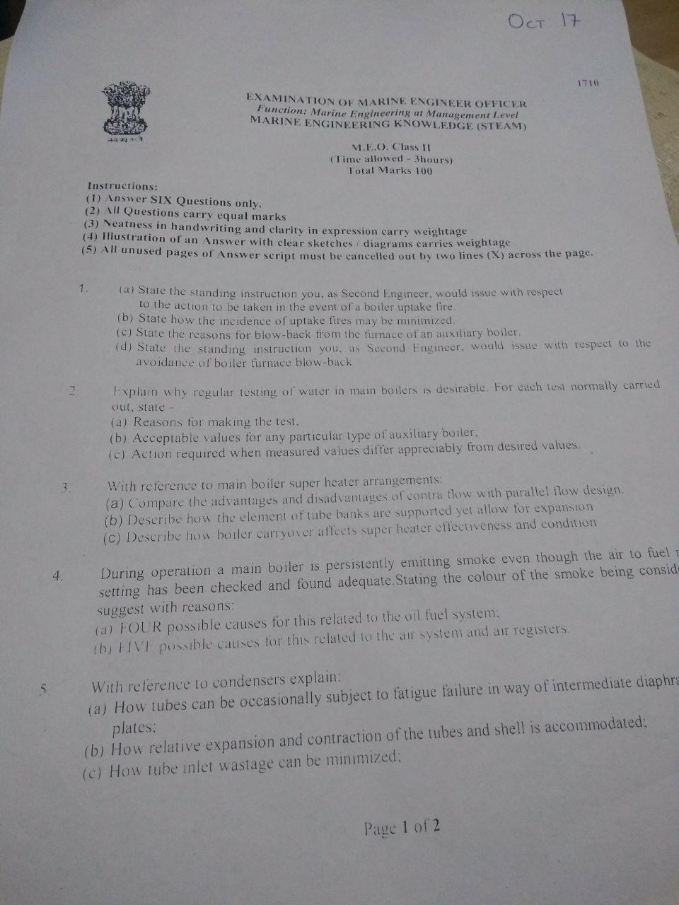 Steam 💨- MEO Class 2 Papers