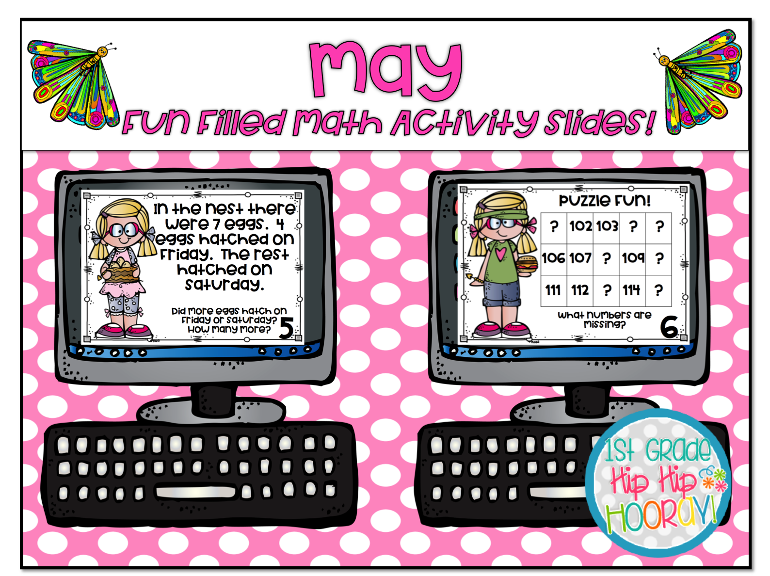 1st Grade Hip Hip Hooray!: May Google Math Slides