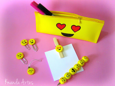 5 DIY EMOJI - Material escolar / Papelaria