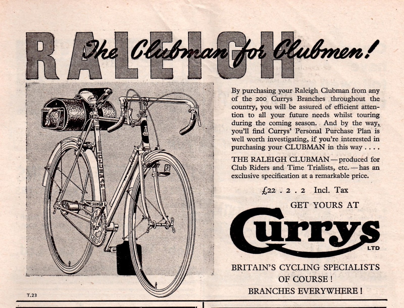 ON THE DROPS: Raleigh Clubmans: 1946-1951