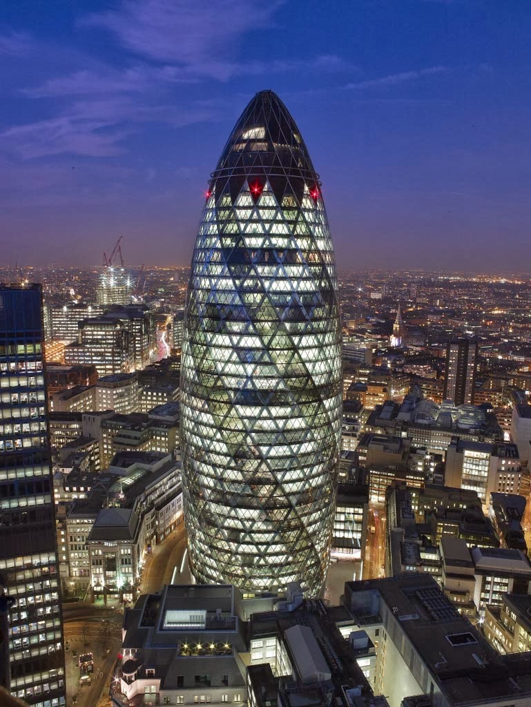 Edficio Swiss Re (Swiss Re Tower o 30 St Mary Axe) ~ Arquitectura asombrosa