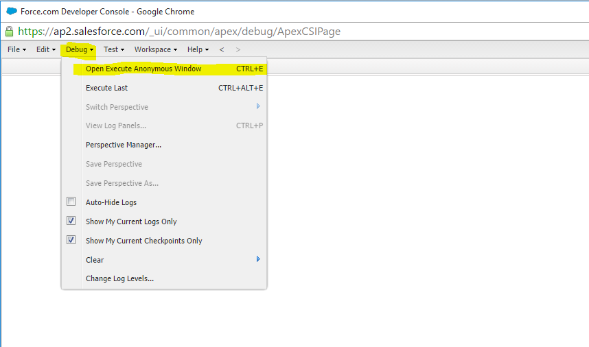 Tổng quan các thành phần của Salesforce Developer Console | Sinh Viên CNTT