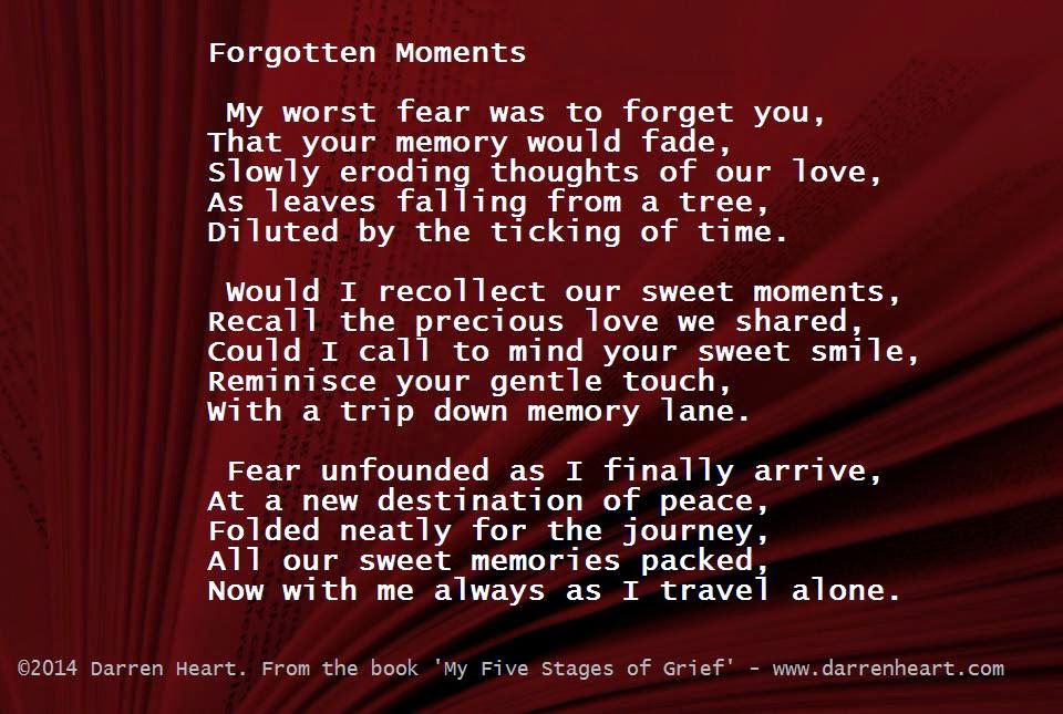 My 5 Stages of Grief - Poetry by Darren Heart