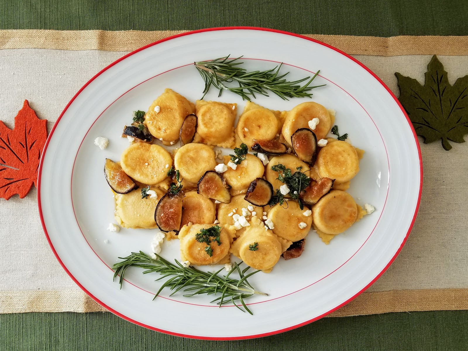 Butternut Squash Ravioli with Figs