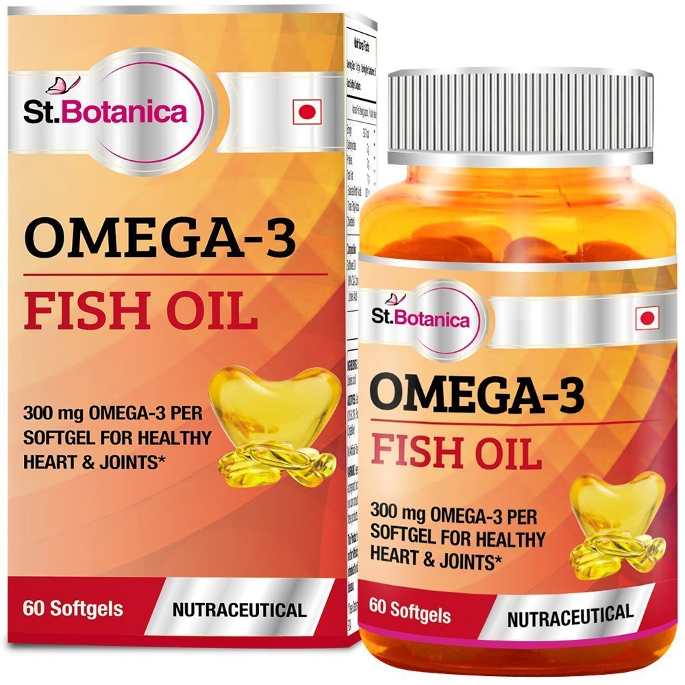 Buy St.Botanica Omega 3 Fish Oil 1000mg - 300mg Omega 3 (180EPA, 120 ...