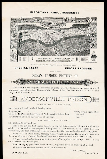 MICHAEL THOMAS : Thomas O'dea; "Andersonville Prison, Fort Sumter, GA"
