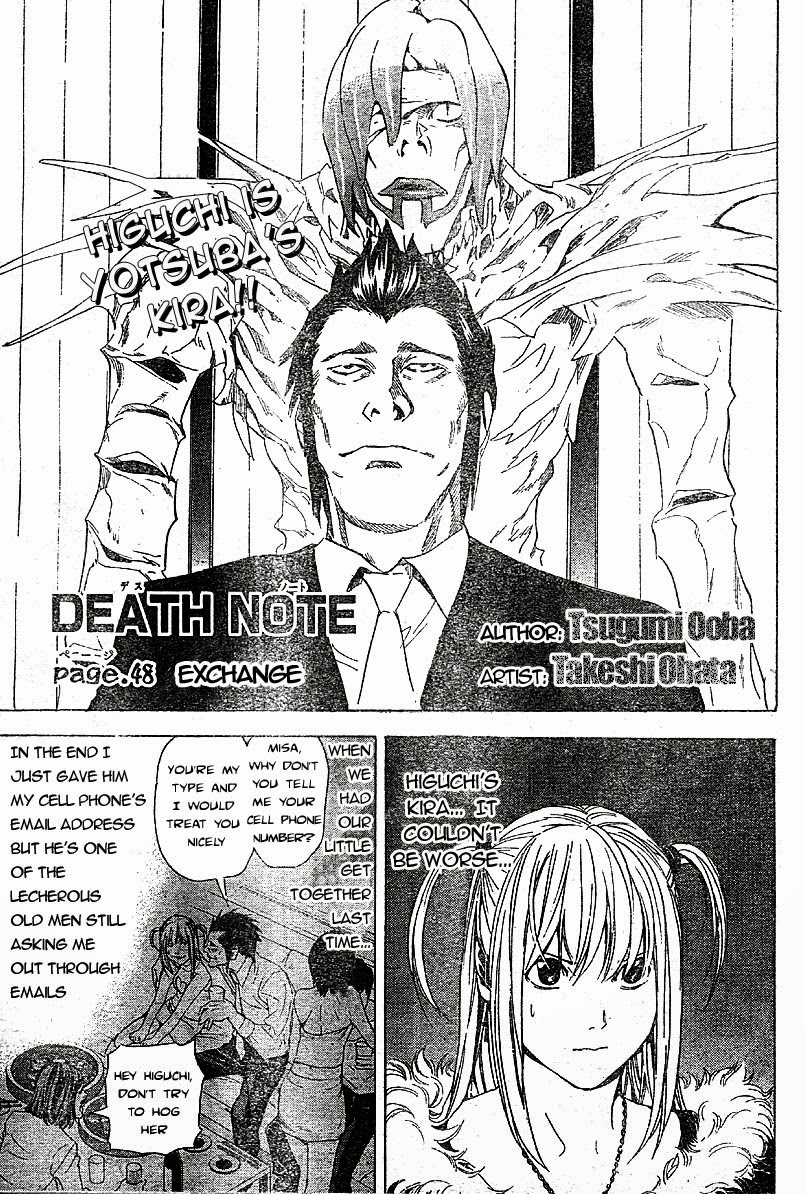 Anime In The Heart Blog: Anime Manga : Death Note Chapter #048 EXCHANGE ...