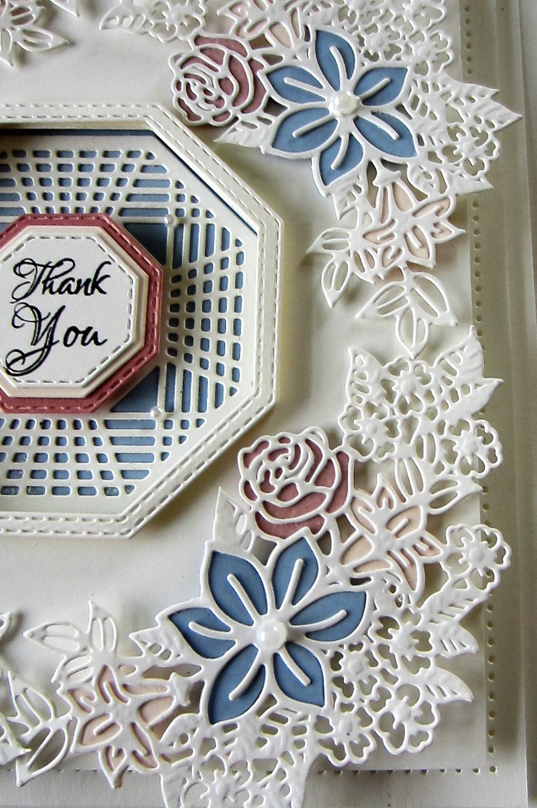 PartiCraft (Participate In Craft): Floral Framed Octagon Card