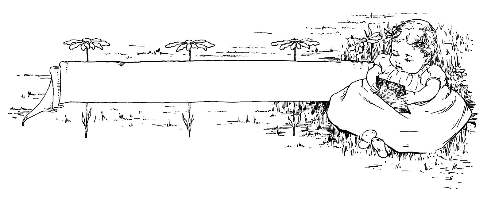 Digital Stamp Design: Digital Blank Baby Girl Label Design Daisies ...