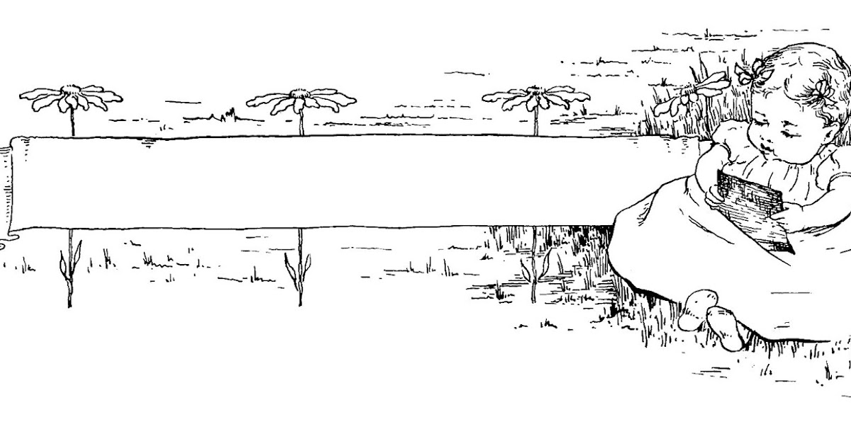 Digital Stamp Design: Digital Blank Baby Girl Label Design Daisies ...