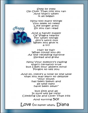 Funny 50th Birthday Poems - Birthday