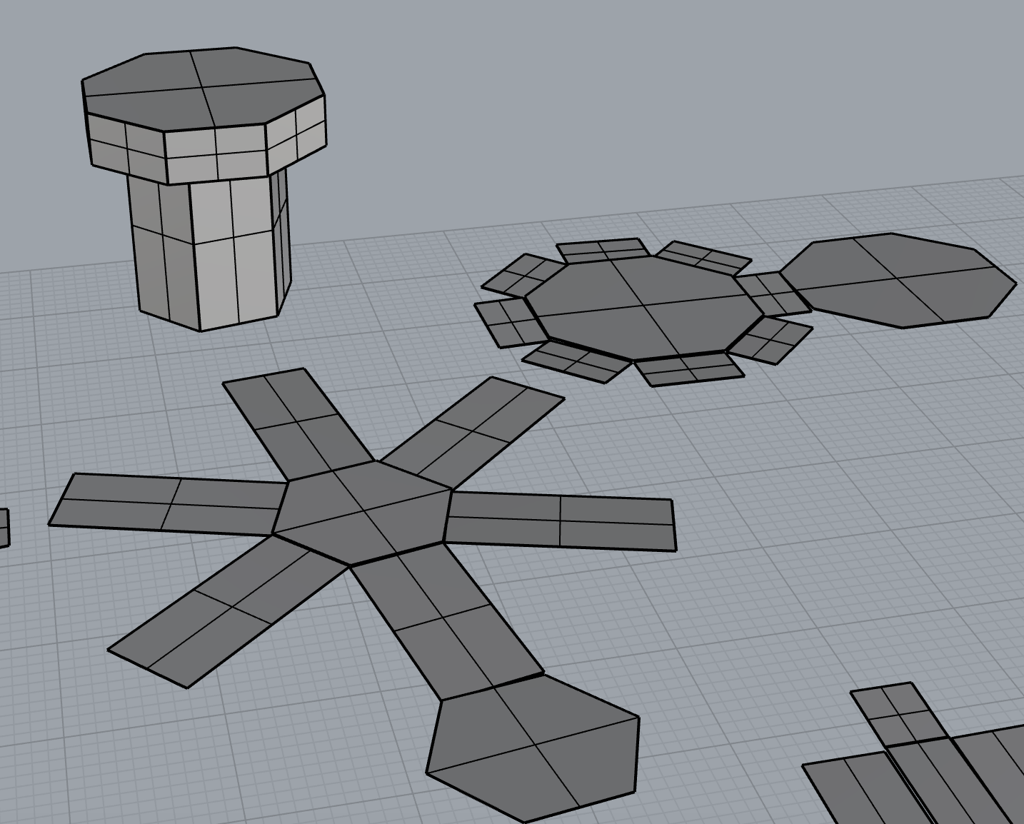 Roans 3D Object Design Blog: Papercraft Object Samples in Rhino