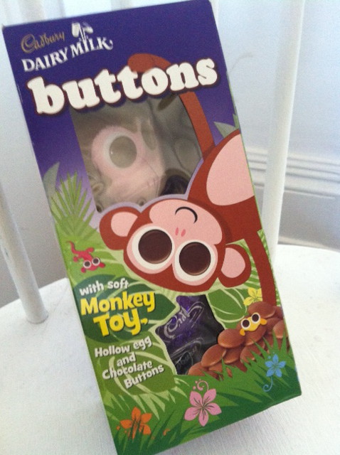 gobble monkey: Cadbury's Dairy Milk buttons Easter Egg