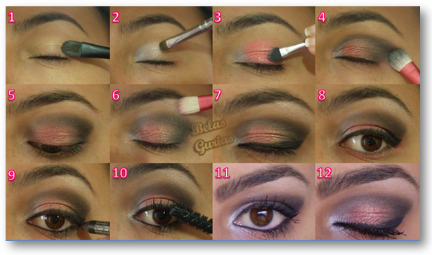 Belas Gurias: Tutorial de maquiagem - Make laranja e preto