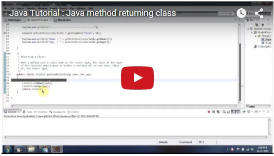 Java Ee Java Tutorial Java Method Returning Class