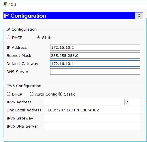 KONFIGURASI ROUTING STATIK DENGAN PACKET TRACER KONFIGURASI ROUTING STATIK DENGAN PACKET TRACER