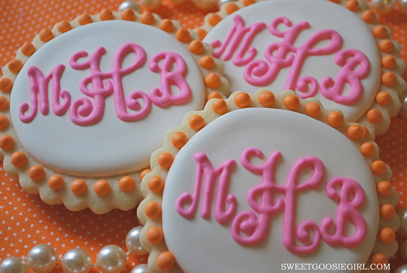 Sweet Goosie Girl: Monogram Script Cookies