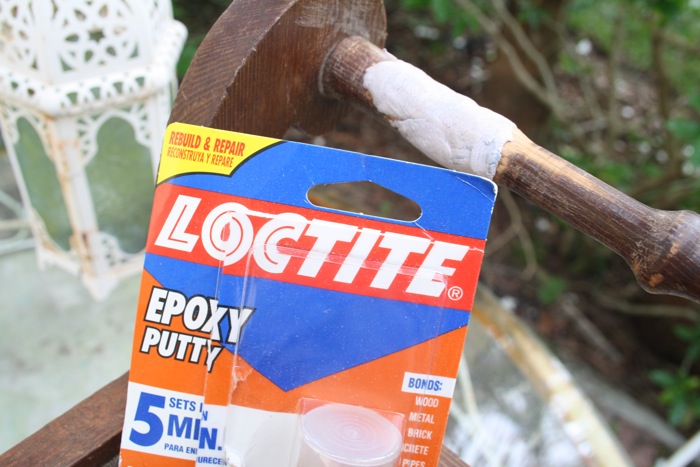 The Polka Dot Closet: Repairing An Antique Stool With Epoxy Putty