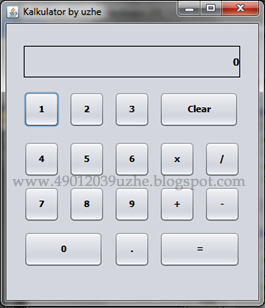 Uzhe Log's: Membuat Kalkulator Sederhana Menggunakan Netbeans