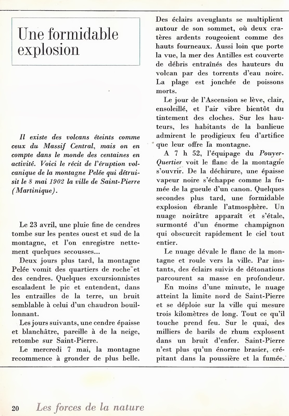 école : références: Lecture CM1 : les forces de la nature (4 textes)