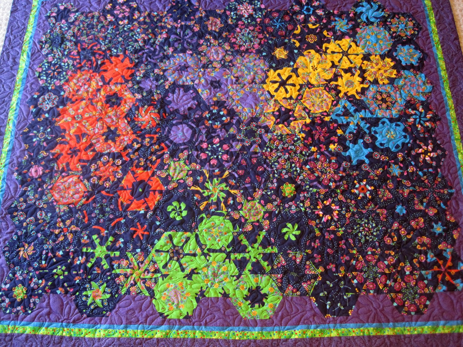 Finely Finished Quilts: Randi's One Block Wonder Wedding Quilt