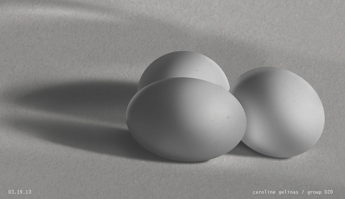 Caroline Gelinas: Egg Shading.