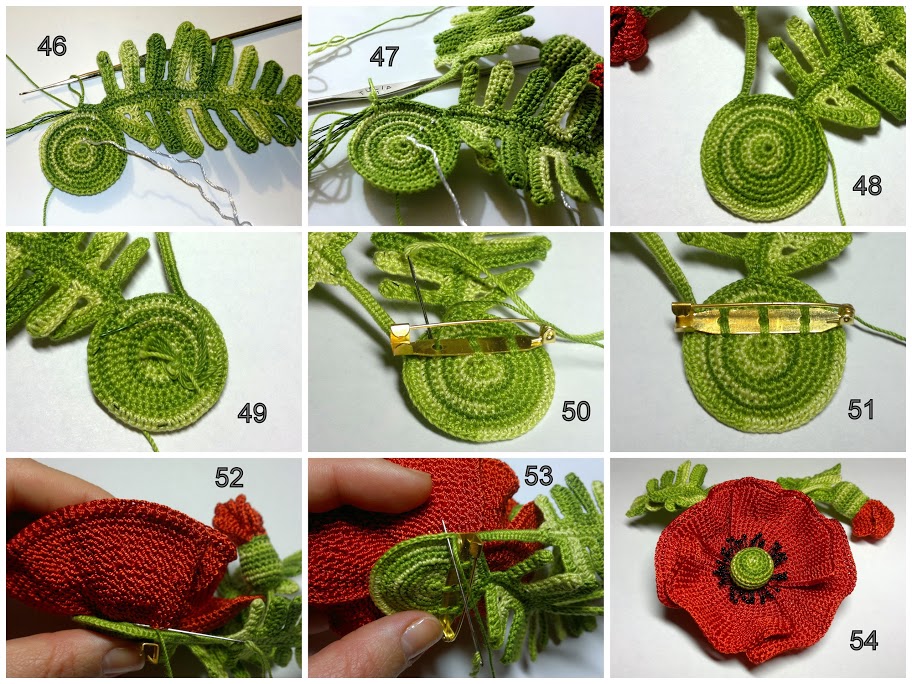 Ergahandmade: Big Crochet Poppy + Free Pattern Step By Step