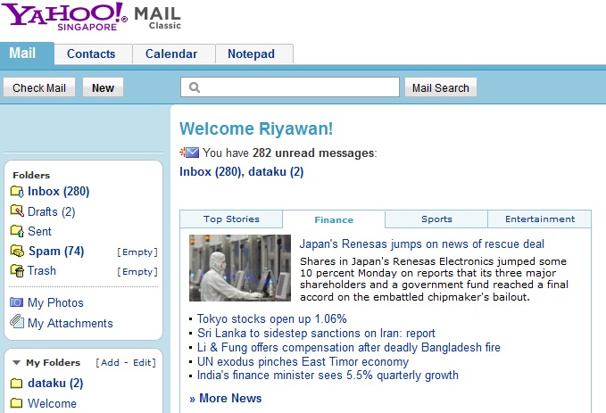 Cara Mudah Mengembalikan Tampilan Mail Yahoo ke Tampilan Yahoo Classic - Info dan Tips