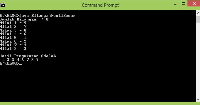 Java - Contoh Program Mengurutkan Angka Terkecil Ke Terbesar - Baruna ...