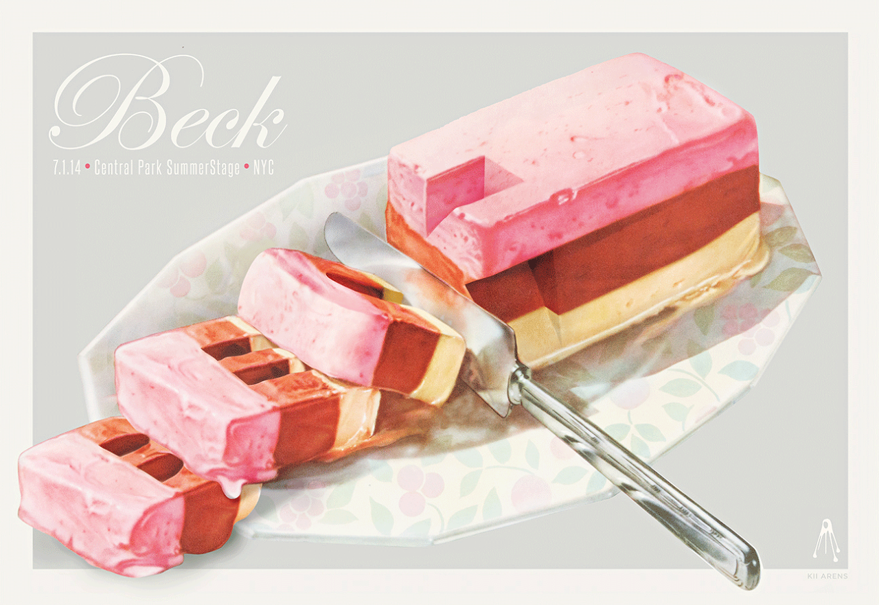 INSIDE THE ROCK POSTER FRAME BLOG: Beck New York Poster by Kii Arens