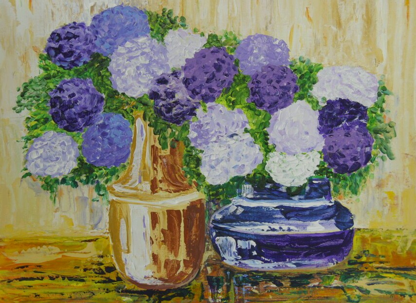 cst pinturas: hortensias