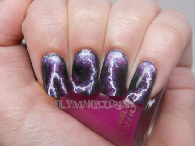Holy Manicures: Lightning Storm Nails.