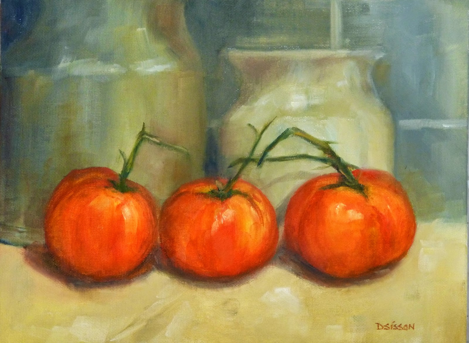 Daily Painting Projects: Three Amigos Tomatoes Oil Painting Still Life ...