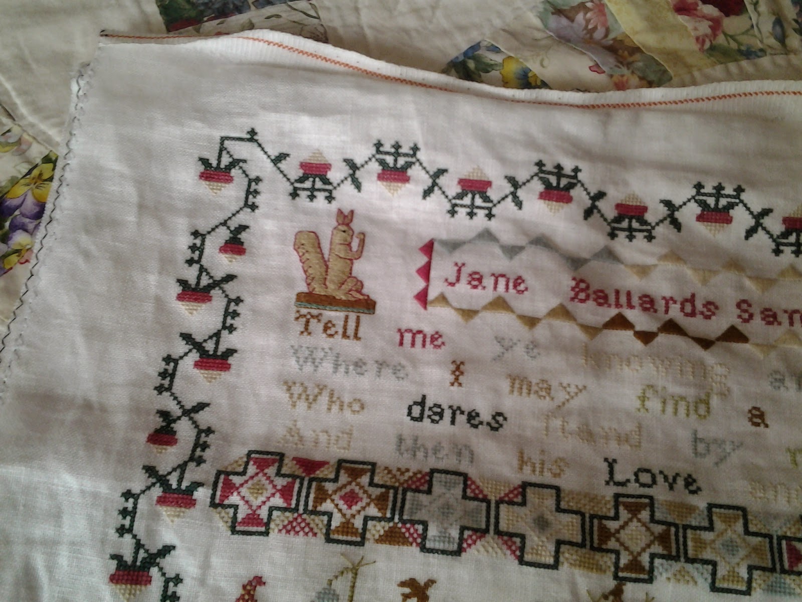 Sampler Lovers Blog: Jane Ballard Jumped Into My Hands