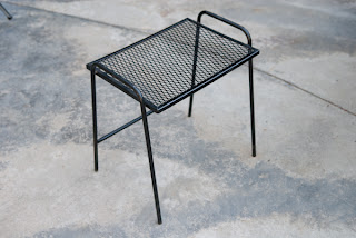heygreenie: vintage wire mesh patio side table - es * SOLD