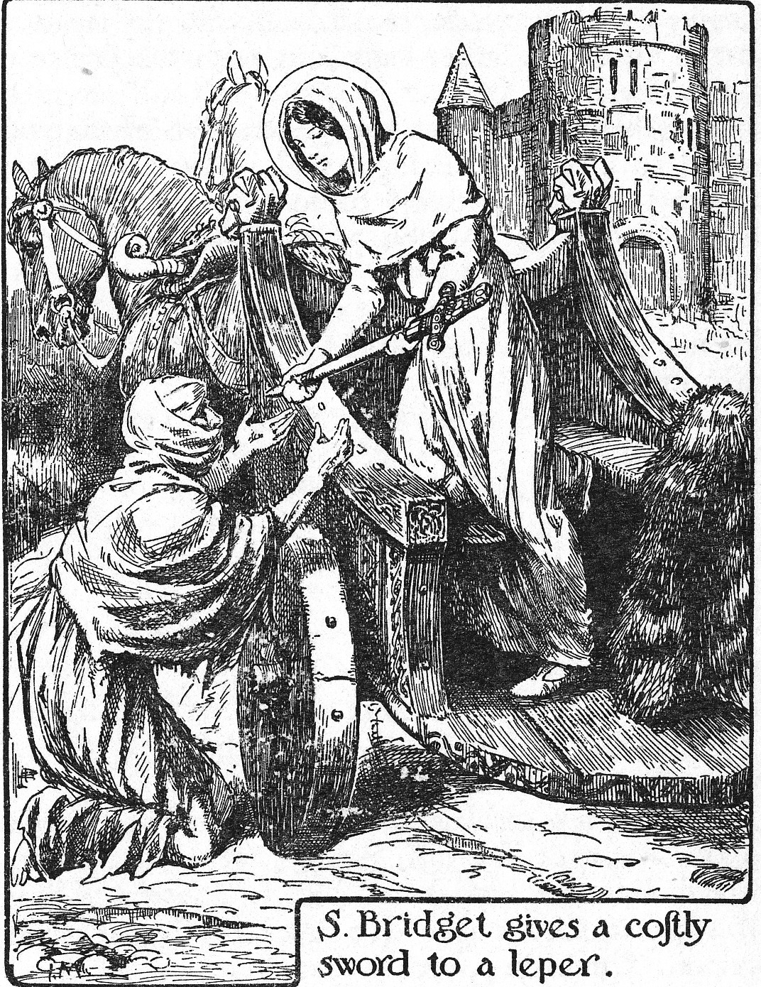 Trias Thaumaturga: Saint Brigid gives King Dunling a Lesson in Charity