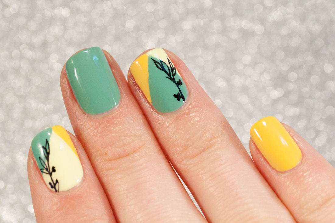 Geometric Floral Nails - May contain traces of polish