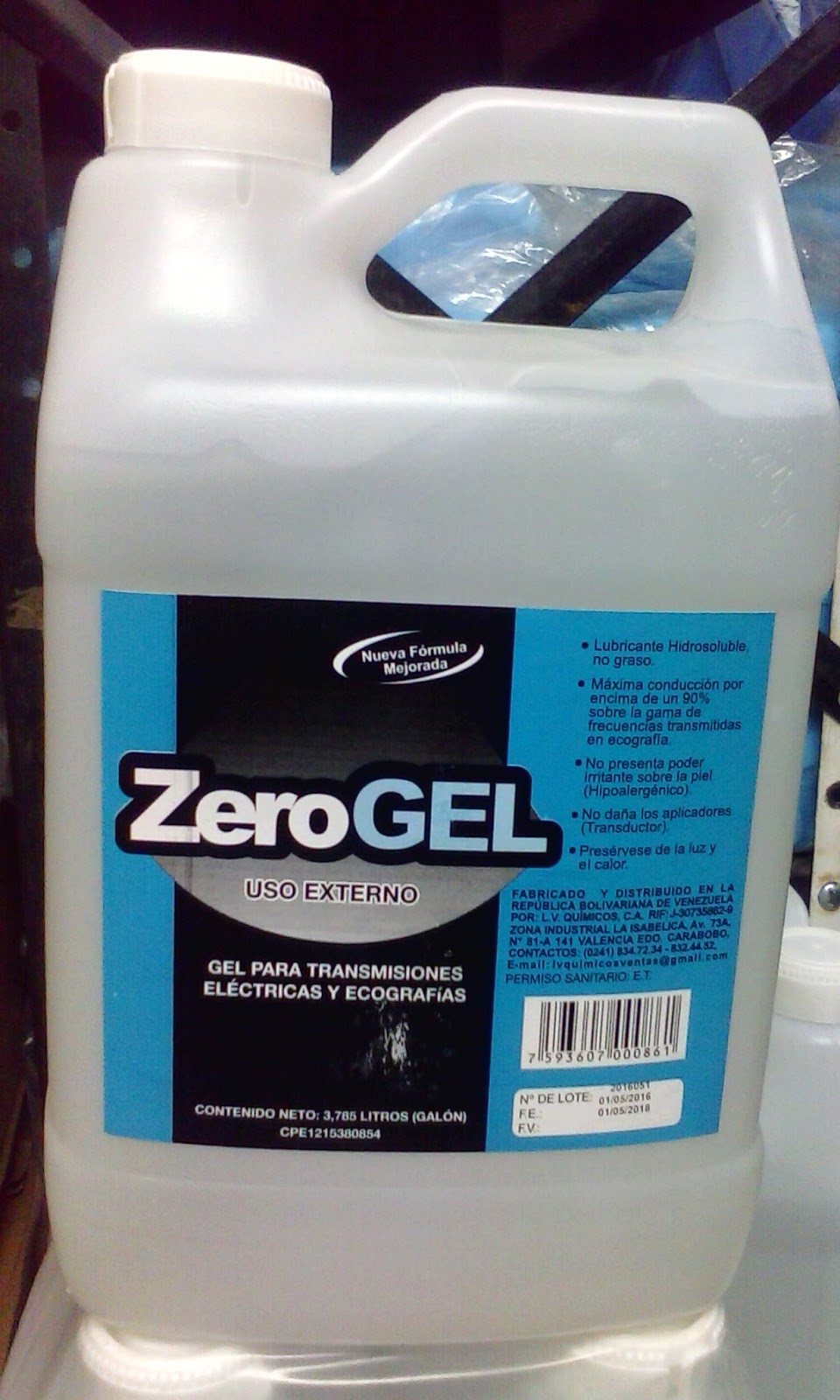 GJ Medical C.A.: Galón de Gel para Ecografias. Zero gel