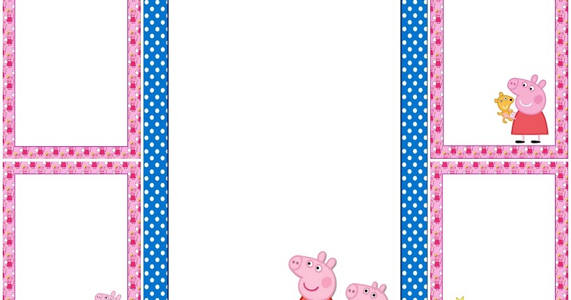 Peppa Pig Free Printable Frames, Invitations or Cards. - Oh My Fiesta ...