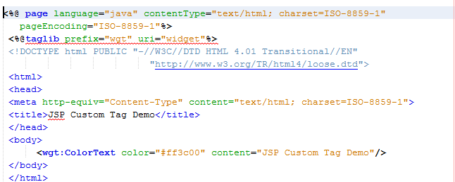 Study JSP: Custom tag in Java