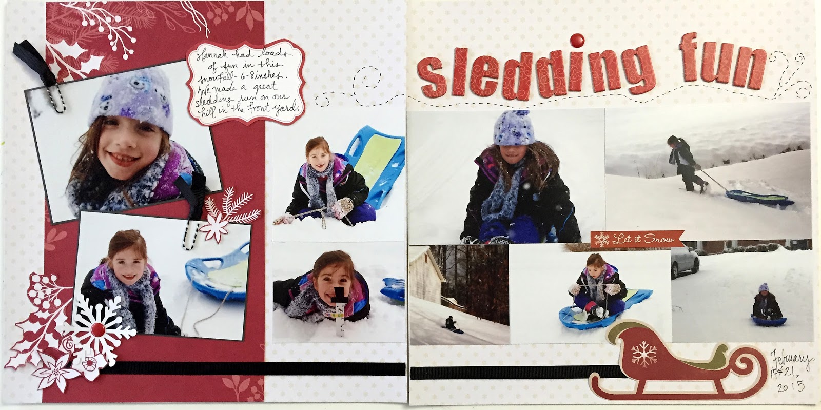 KarenScraps: Snow Day Layouts