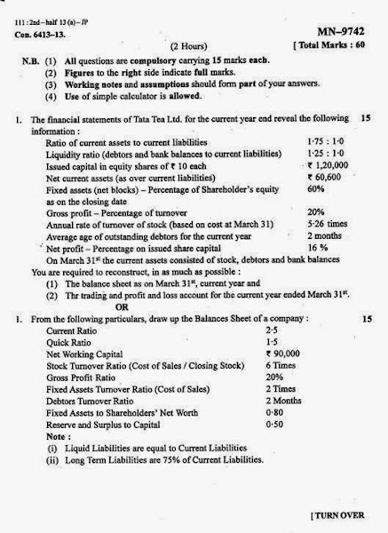 Question Papers Collection: M.COM II (SEM III) MUMBAI UNIVERSITY PAPERS