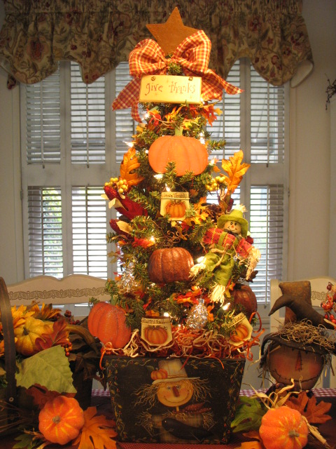 Country Creations By Denise: New Autumn Thanksgiving Tree!!!!!
