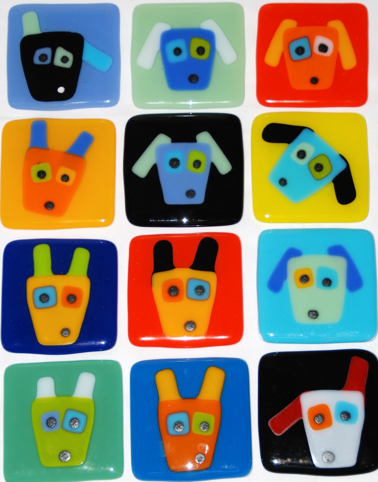 Omega Glass: Fused Glass Art that's Ridiculously Cool: Dog Face ...