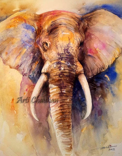 Arti's art -- Life as I see it: Elephant Paintings