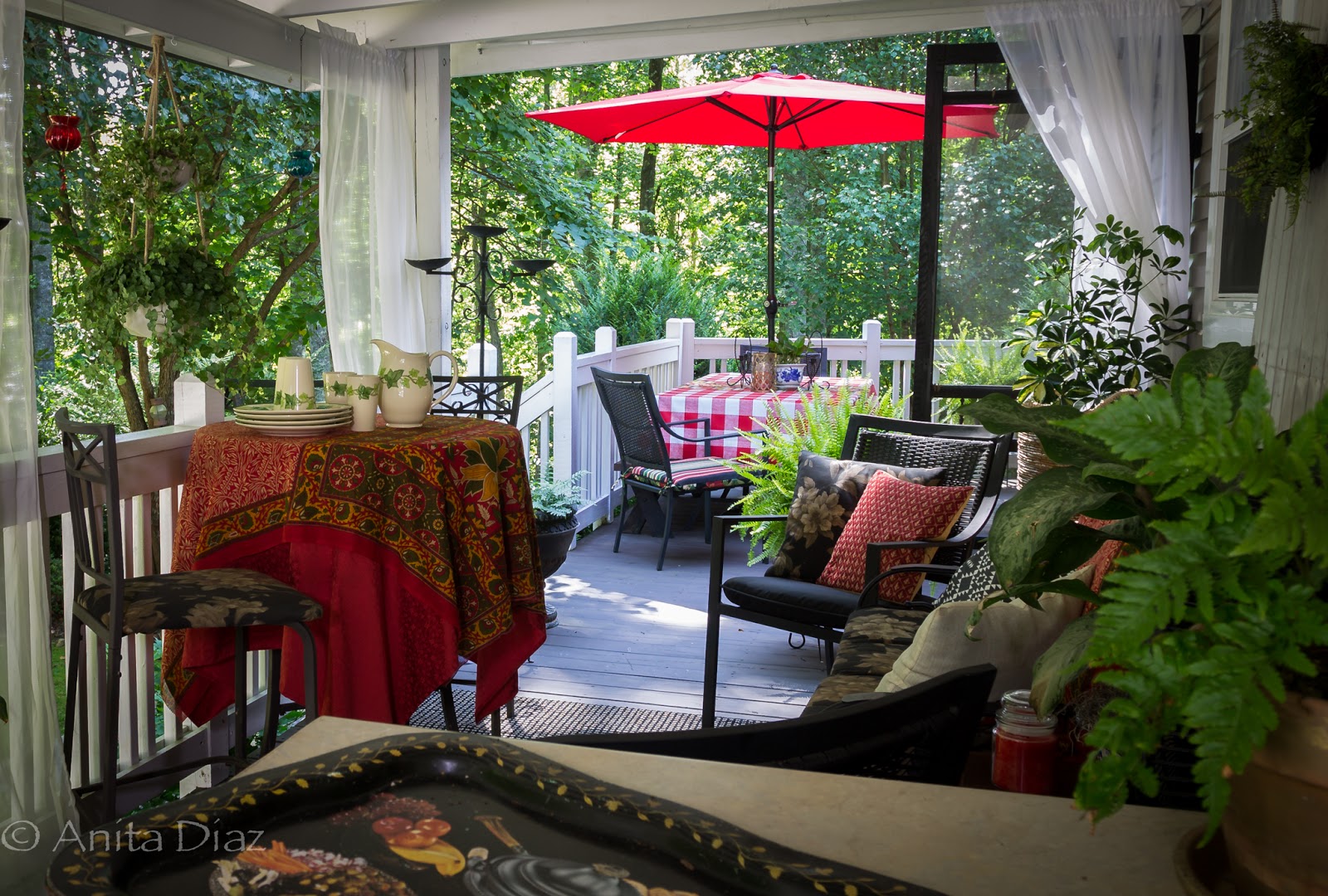 Summer back porch - Whispering Pines Homestead