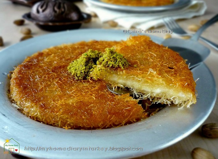 Citra's Home Diary: Künefe Recipe /Turkish sweet cheese kadayif pastry ...