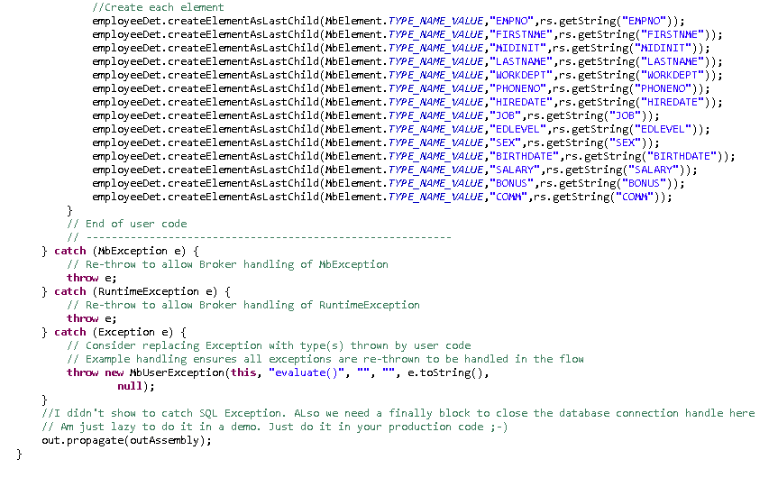 Websphere Message Broker Ibm Integration Bus Trainings Iib Java Compute Node To Retrieve