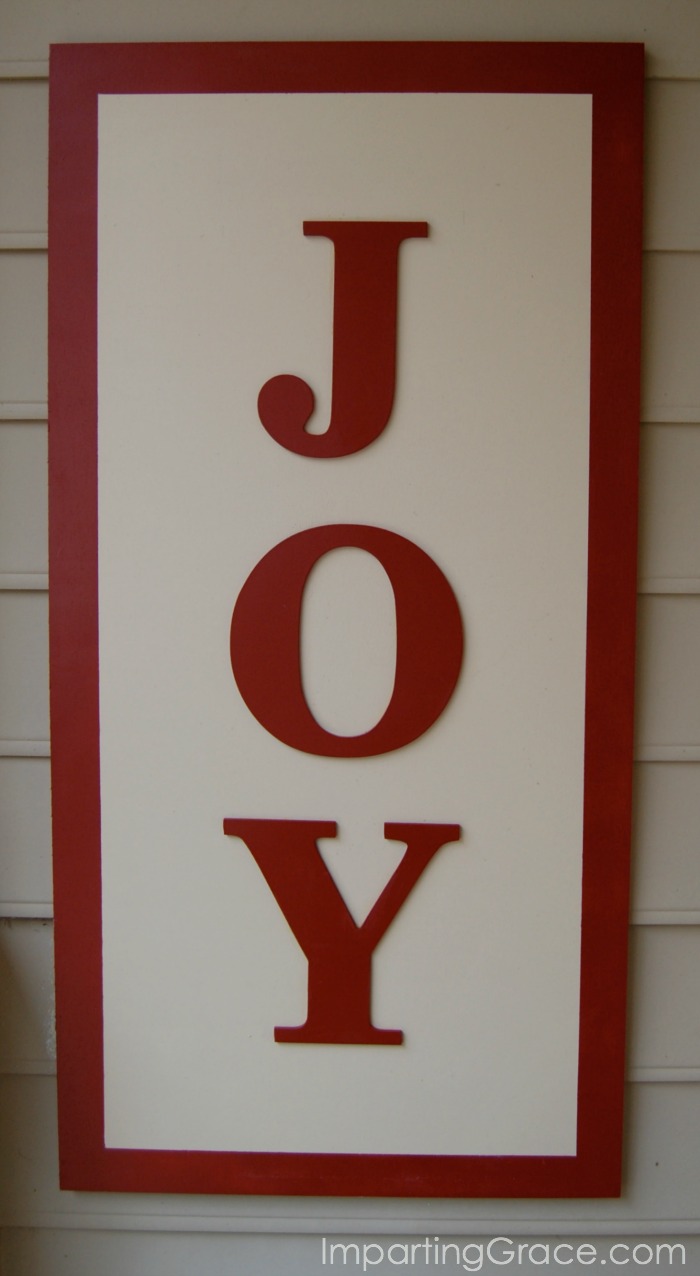Imparting Grace: DIY "Joy" sign